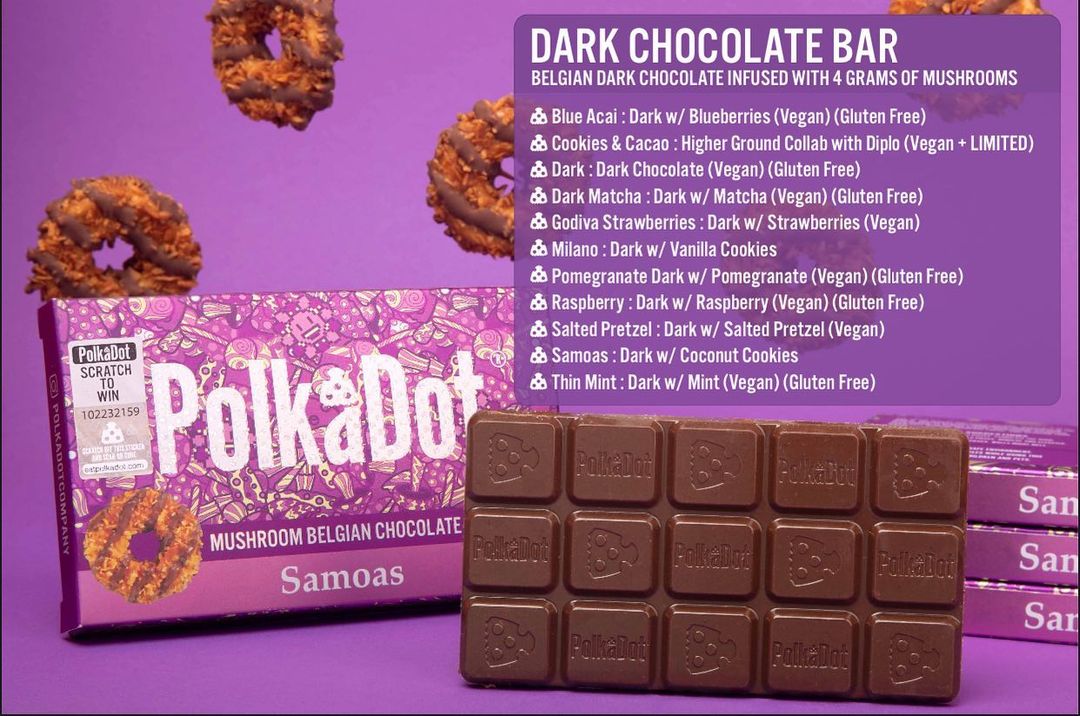 The Charm of Polkadot Mushroom Chocolate bars - Shroom Choco Bars